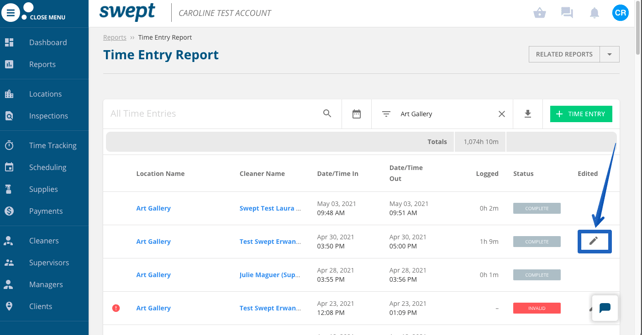 Understanding Time Entry Report